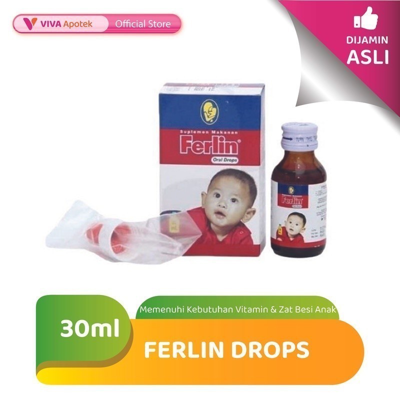Jual Ferlin Drops untuk Memenuhi Kebutuhan Vitamin & Zat Besi Anak (30 ...