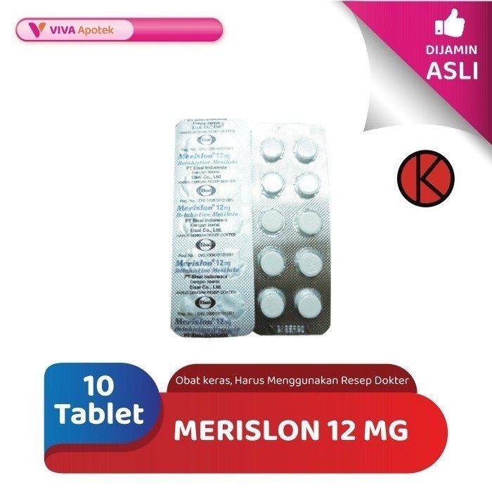 Jual Merislon 12 mg / Betahistine Mesylate / Vertigo (10 Tablet ...