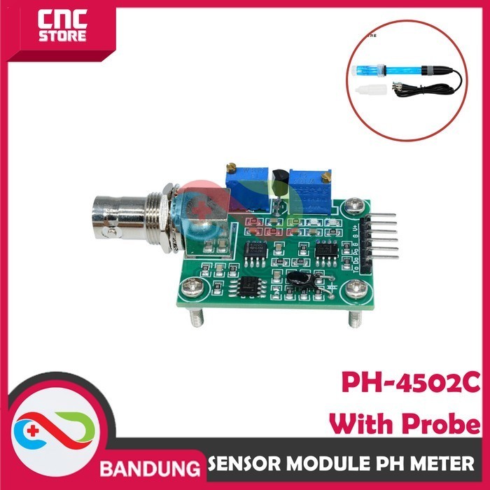 Jual READY new sallma!! SENSOR PH METER MODULE PH-4502C WITH PROBE ...