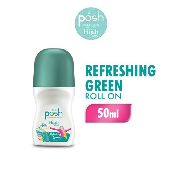 Jual Posh Hijab Chic Roll On Deodoran Refreshing Green 50 ml | Shopee ...