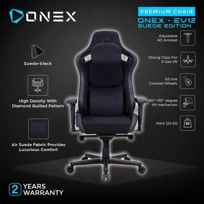 Jual Onex Ev12 Evolution Suede Edition Kursi Gaming Chair - Black ...