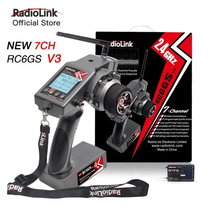 Jual Radiolink RC6GS V3 2.4G 7CH RC Radio Transmitter Gyro Receiver ...