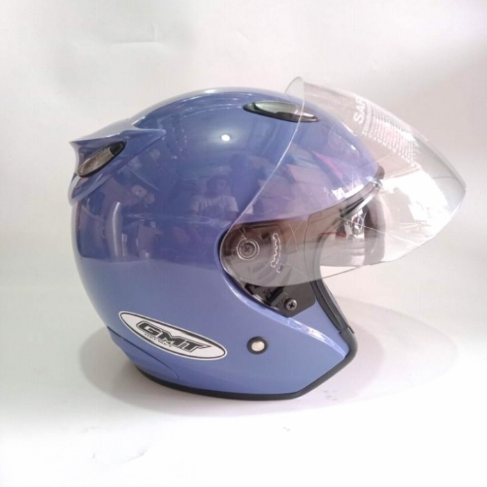 Jual HELM HALF FACE DOUBLE VISOR GMT HELM HALF FACE PRIA WANITASNI ...