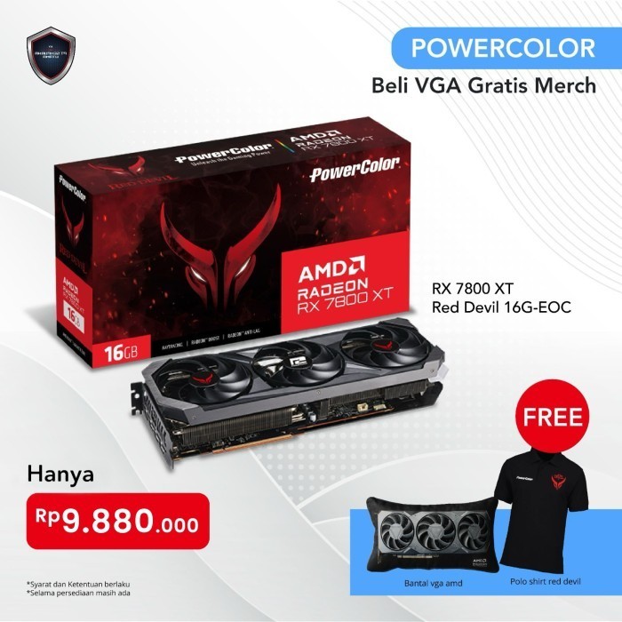 Jual Powercolor Amd Radeon Rx 7800 Xt Red Devil Gddr6 16Gb | Shopee ...