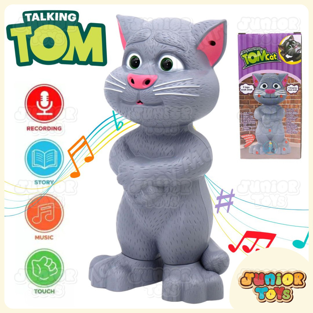 Jual Tom Cat Mainan Anak Talking Tomcat Boneka Kucing Bicara Bahasa ...