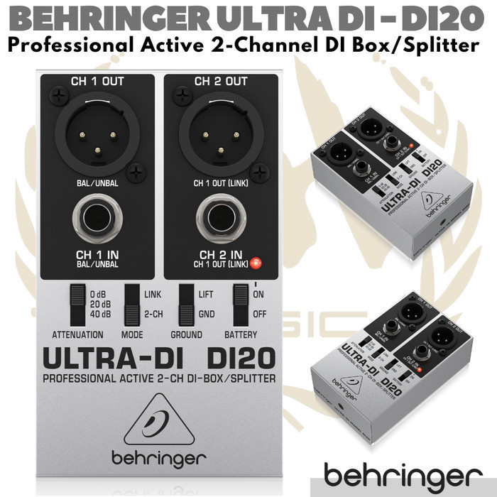 Jual Behringer Ultra Di - Di20 Active 2 Channel Di Box / Splitter ...