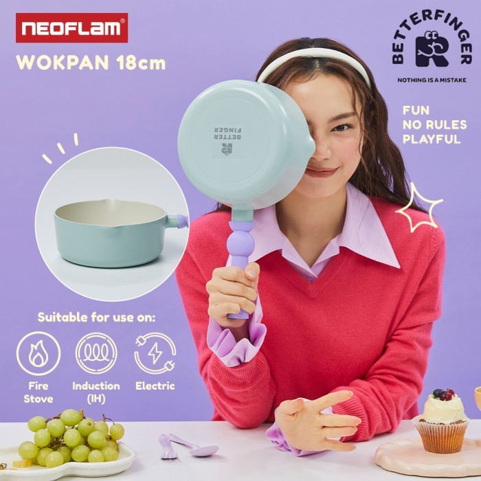 Jual Neoflam Better Finger Wok Pan 18Cm Wajan Keramik Anti Lengket ...