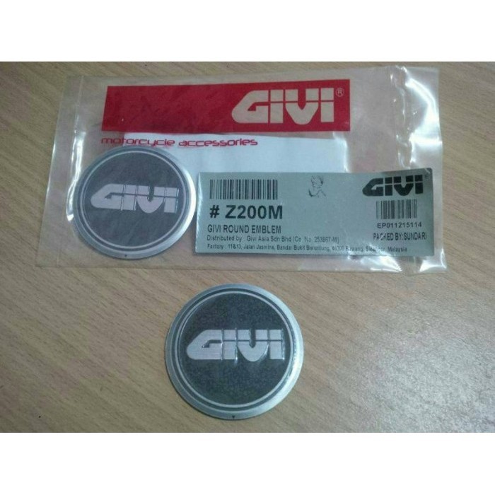 Jual GIVI ROUND EMBLEM Z200M STICKER LOGO CHROME ORIGINAL motor givi ...