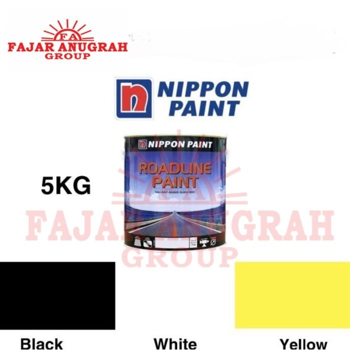 Jual CAT MARKA JALAN NIPPON PAINT ROADLINE GALON (5KG) KUNING PUTIH ...
