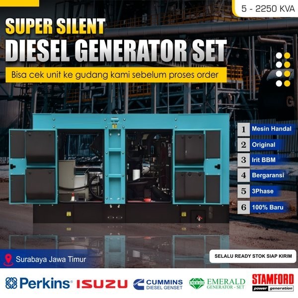 Jual Diesel Genset 300 Kva Perkins Cummins Isuzu Emerald Surabaya | Shopee Indonesia