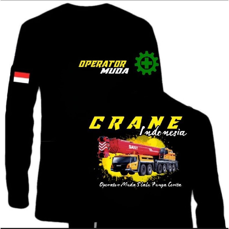 Jual KAOS LENGAN PANJANG OPERATOR MUDA CRANE INDONESIA | Shopee Indonesia