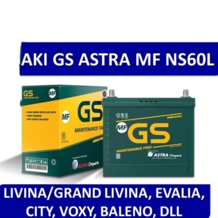 Jual Aki/Accu/Battery Gs Mf Astra Ns60L/Ns 60L (46B24L) Corolla/Corona/Voxy | Shopee Indonesia