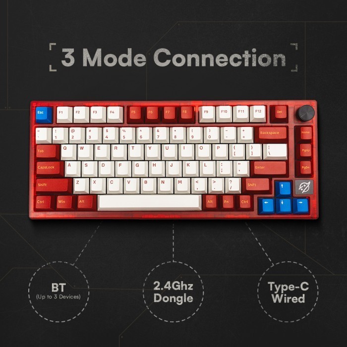 Jual Rover84 V4 75% Wireless Mechanical Keyboard By Press Play Termurah ...