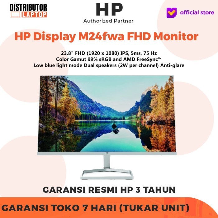 Jual Monitor Hp M24Fwa Fhd 24" Ips 75Hz Amd Freesync | Shopee Indonesia