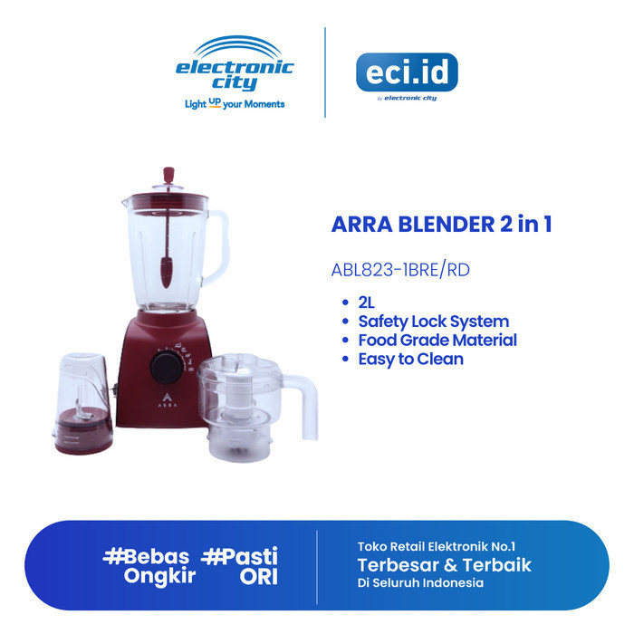 Jual Arra Blender 2 In 1 - Abl823-1Bre/Rd | Shopee Indonesia