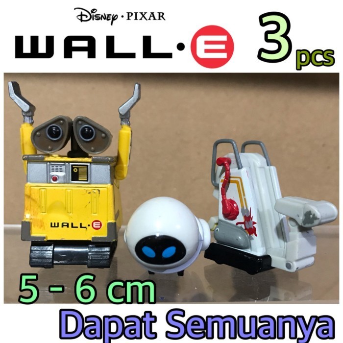 Jual Disney Pixar WALL-E, EVE & PAINTBOT Diecast Figure Set isi 3 ...