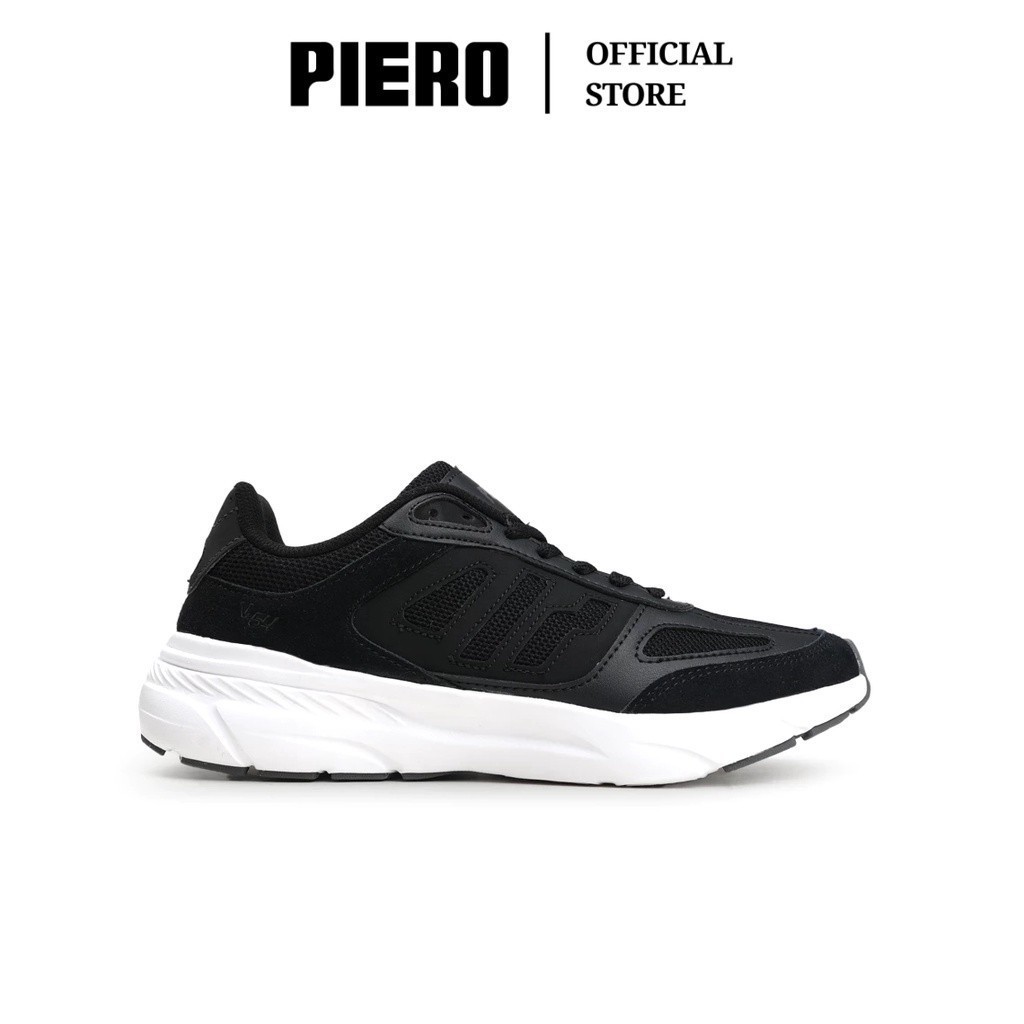 Jual PIERO SEPATU SNEAKERS PRIA JOGGER V54 PRM BLACK WHITE DARK GREY ...