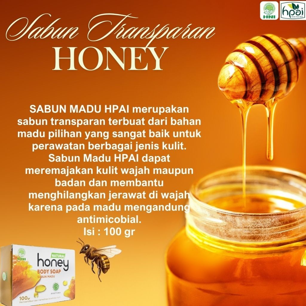 Jual Sabun Transparan Madu HNI HPAI Sabun wajah dan badan | Shopee ...