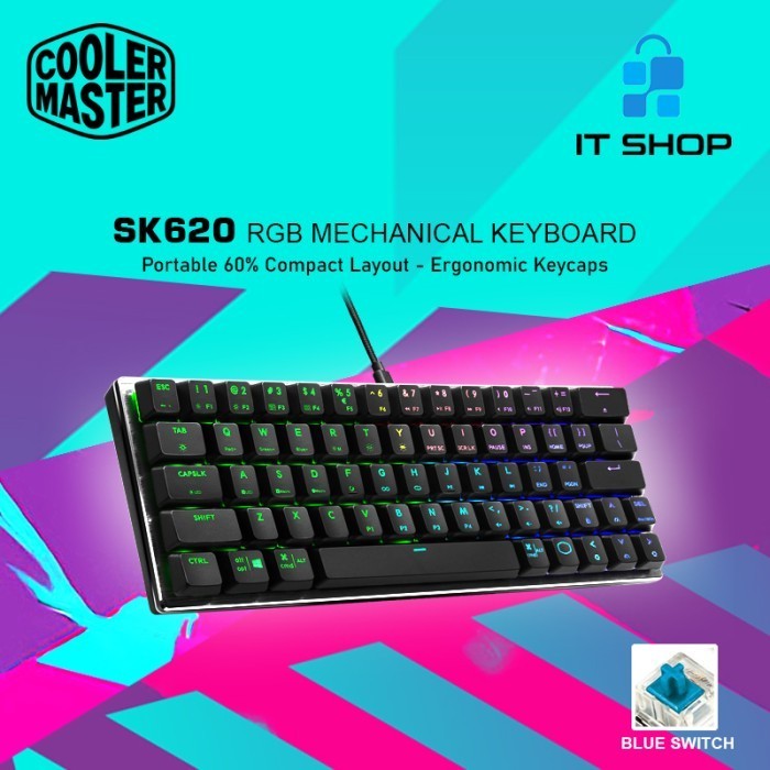Jual Cooler Master Sk620 60% Rgb Mechanical Keyboard - Blue Switch ...