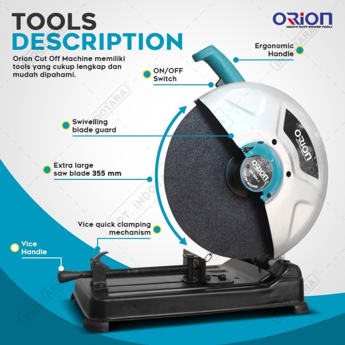 Jual Mesin Potong Besi 14 Inch / Cut Off Machine 14 Inch Orion Co-355C ...