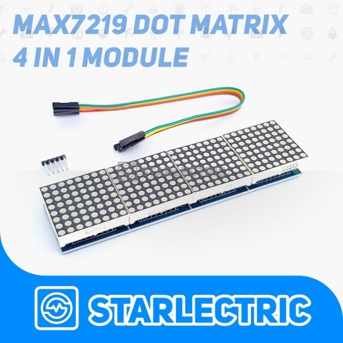 Jual Max7219 X 4 Dot Matrix Module 4In1 Display For Arduino 32X8 ...