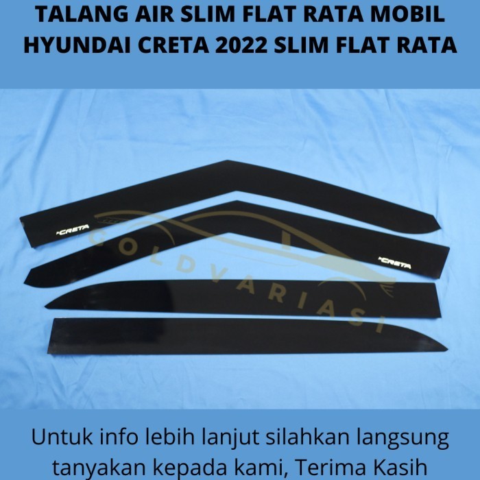 Jual Talang Air Slim Flat Rata Mobil Creta 2022 Slim Flat Rata | Shopee ...