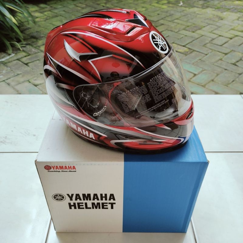 Jual Helm Yamaha Vintage Fullface Merah Yamaha Indonesia Motor MFG Ori ...