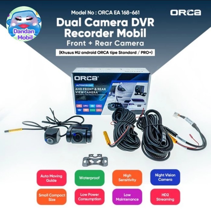 Jual KAMERA DEPAN DAN BELAKANG ORCA DVR / KAMERA HEAD UNIT MOBIL ...