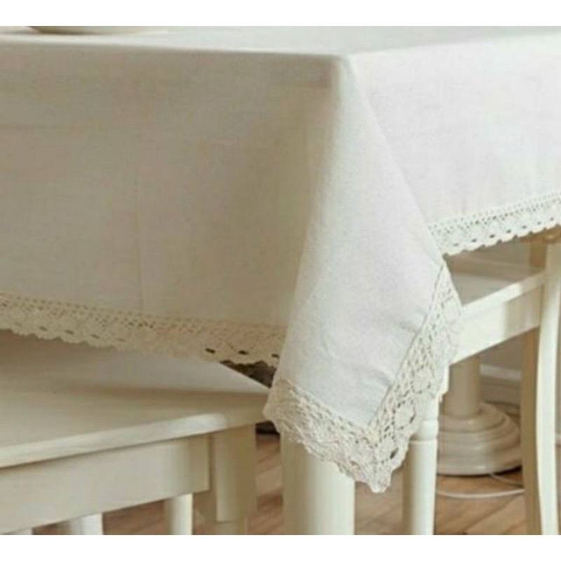 Jual Pr0M0 100% Custom Taplak Meja Meja Makan Polos Kotak 6 Kursi ...