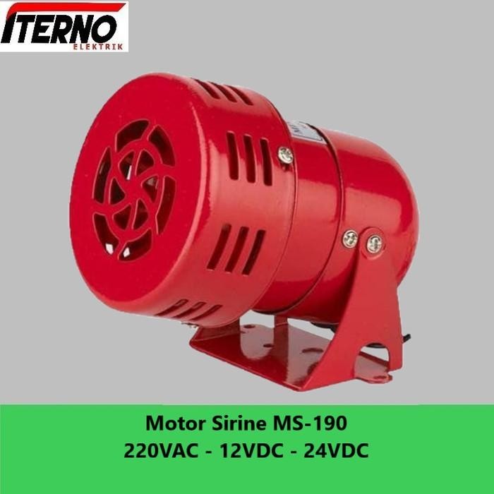 Jual Mini Motor Sirine Sirene Ms-190 Ms190 220Vac 12Vdc 24Vdc Iterno ...