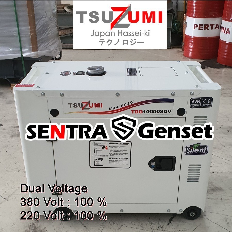 Jual Genset 7000 7500 Watt 9 KVA Tsuzumi Japan Technology TDG 10000 SDV | Shopee Indonesia