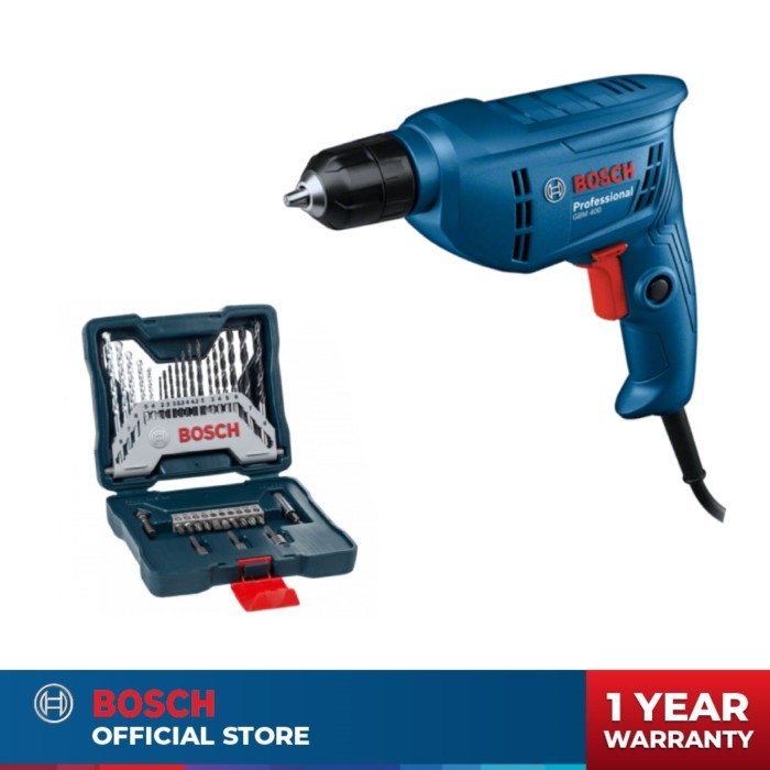 Jual BOSCH BOR BESI GBM 400 + 33 X-LINE MATA BOR OBENG SET | Shopee ...
