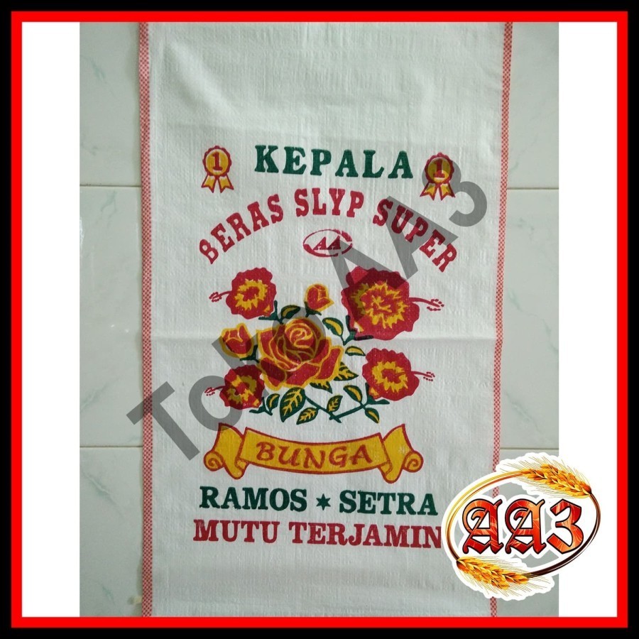 Jual tokokarungaa3 Karung beras putih merek Bunga 25kg | Shopee Indonesia