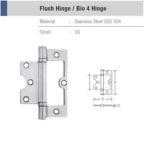 Jual Engsel Kupu Pintu Rumah ST GUCHI Hinge 4x3x2MM 2BB Biofold SS ...
