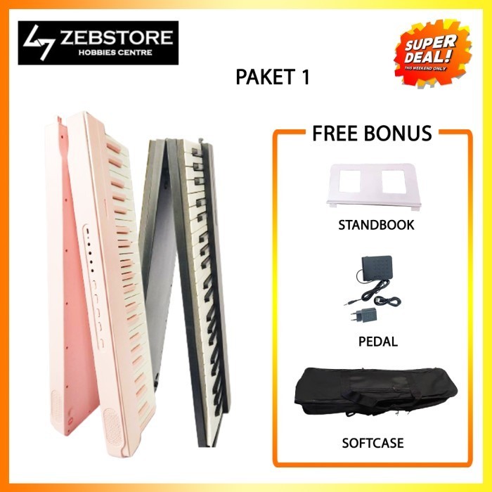 Jual Keyboard Piano Lipat Foldable Bora BR-88 BR 88 Digital Portable ...
