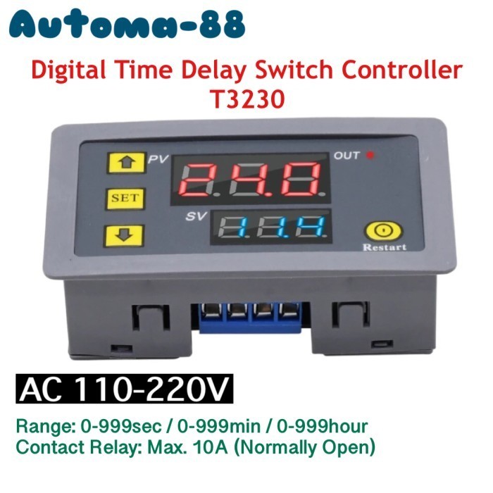 Jual Asli Digital Time Delay Switch Ac 110V 220V Module Timer Relay ...