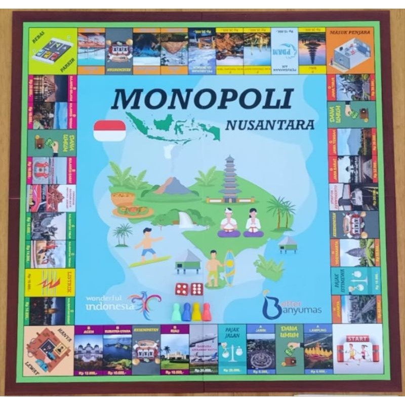 Jual Original Papan Monopoli/Monopoly Nusantara Versi Premium/Boardgame ...