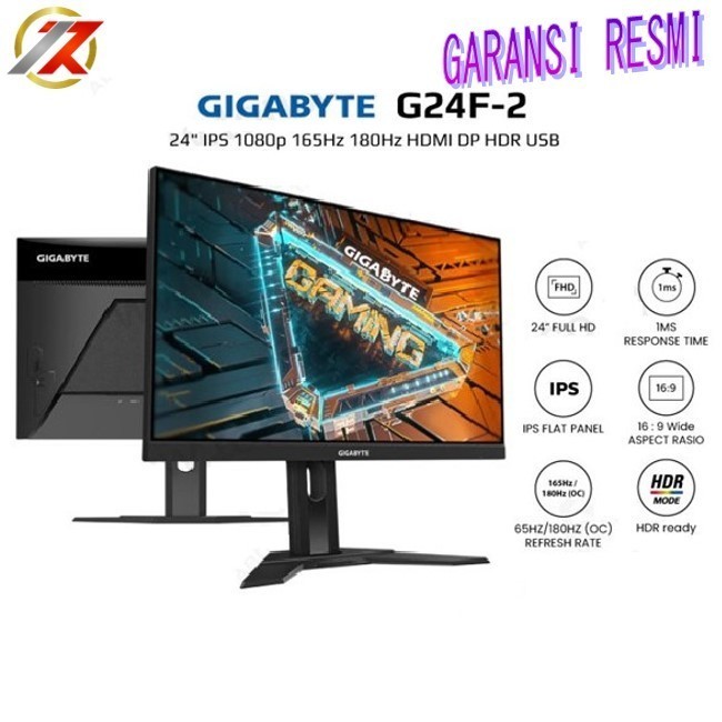 Jual Gigabyte G24F 2 G24F2 Gaming Monitor 24 Inch Ss Ips Fhd 180Hz 1Ms ...