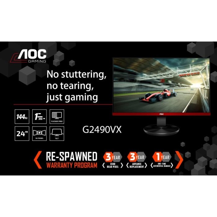 Jual Monitor Led Aoc G2490 G2490Vx 24" 1080P 144Hz 1Ms Hdmi Dp Audio ...