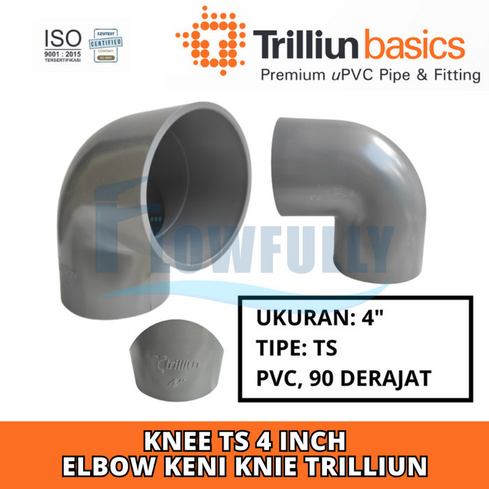 Jual ELBOW TS 4 INCH TRILLIUN AW PVC KNEE KNIE KENI L 4 DIM POLOS | Shopee Indonesia