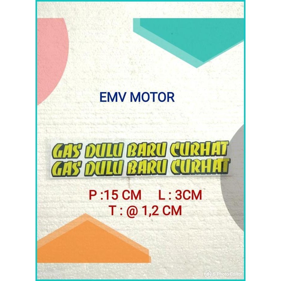 Jual Stiker buat helm GAS DULU 19F3B2024 perkakas | Shopee Indonesia