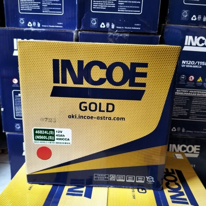 Jual Aki mobil Toyota Kijang Innova INCOE Gold Astra NS60LS Aki basah 45Ah | Shopee Indonesia