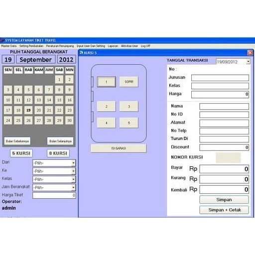 Jual Software Aplikasi Pemesanan Booking Program Tiket Travel mini bus ...