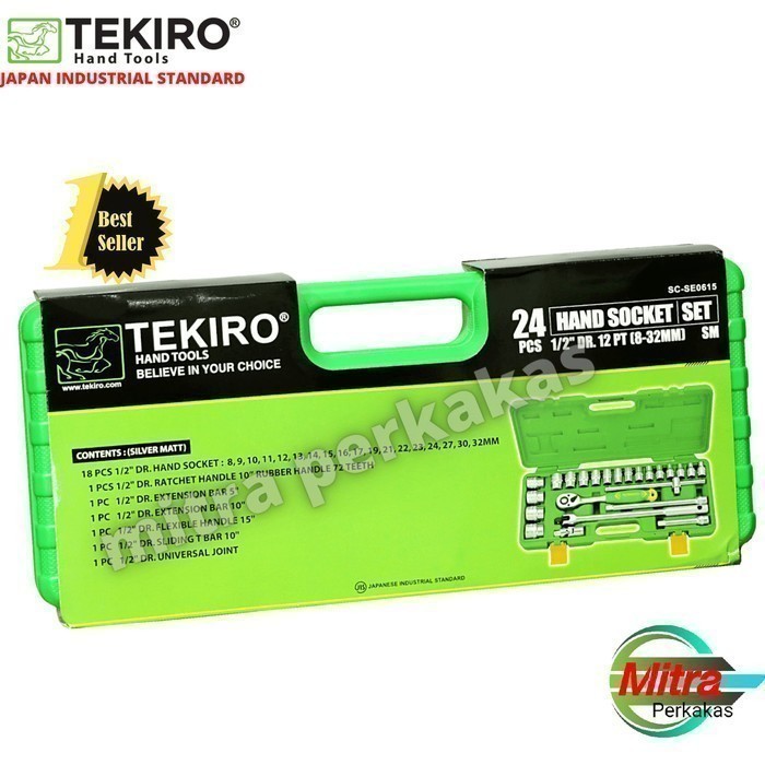 Jual Kunci Shock Tekiro Set 8- 32 mm 6 PT 1/2" 24pc Pembuka Baut dan Mur | Shopee Indonesia