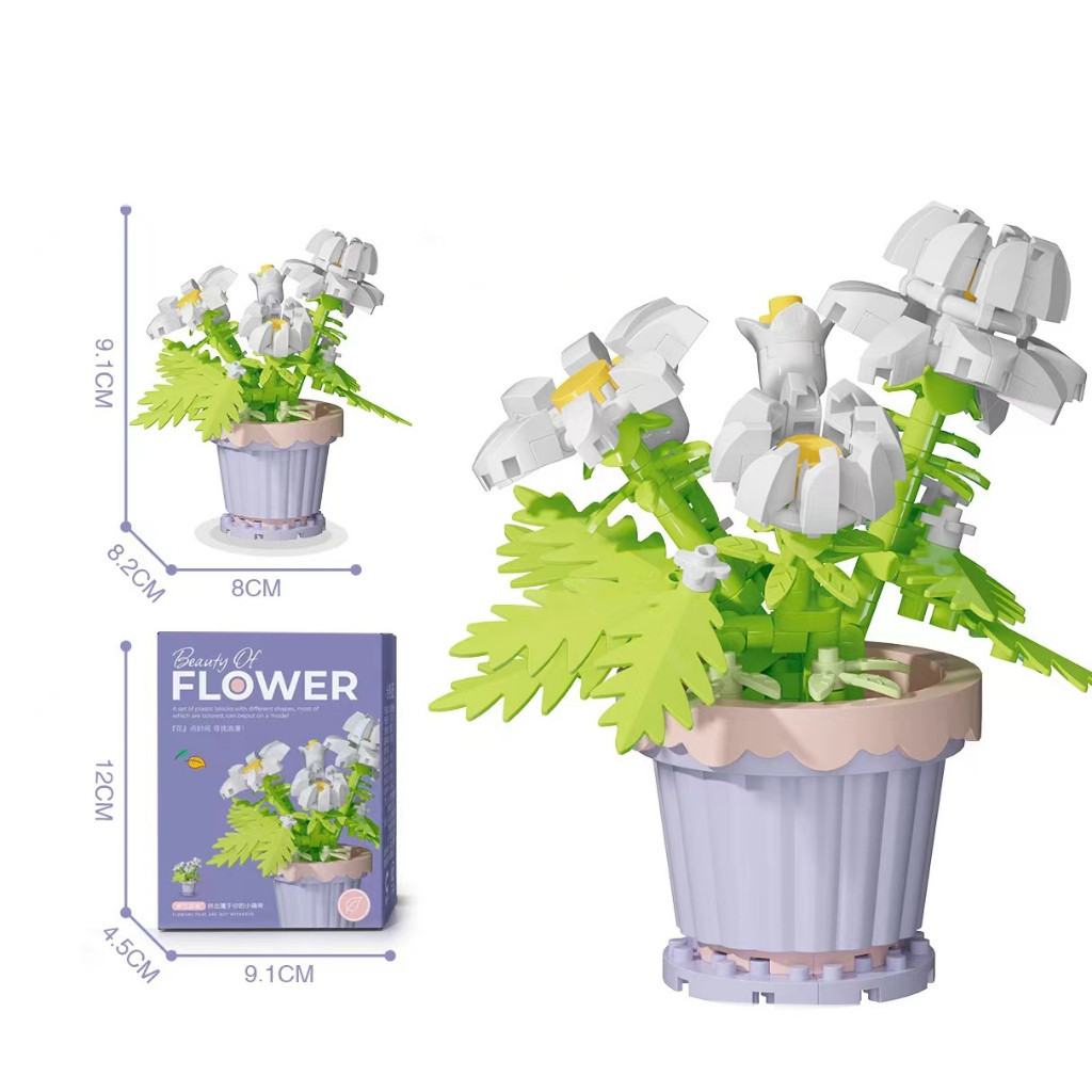 Jual Pot Bunga Nano Block Balok Bunga Buku Rakitan Bangunan Bricks ...