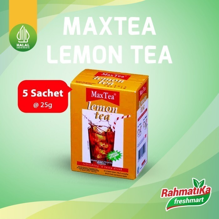 Jual MaxTea Lemon Tea 125g (5 Sachet @25g) | Shopee Indonesia