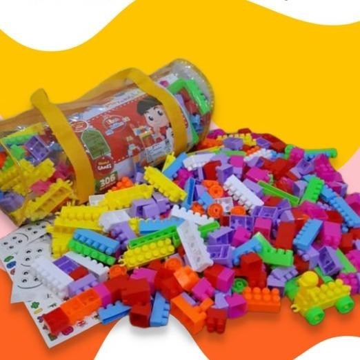 Jual Mainan Lego Blo Besar Isi 306 Pcs Balok Susun Blok Bangunan Bri ...