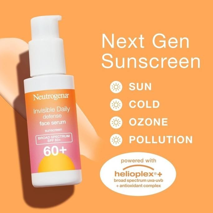 Jual Neutrogena Invisible Daily Defense Face Serum Sunscreen SPF60 Oil ...