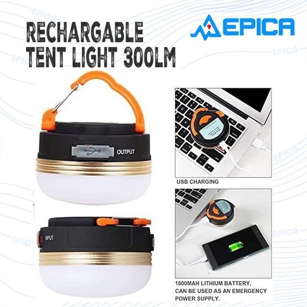 Jual Lampu Tenda Gantung Charger Bulat Bakpao USB Rechargeable 2 in 1 ...