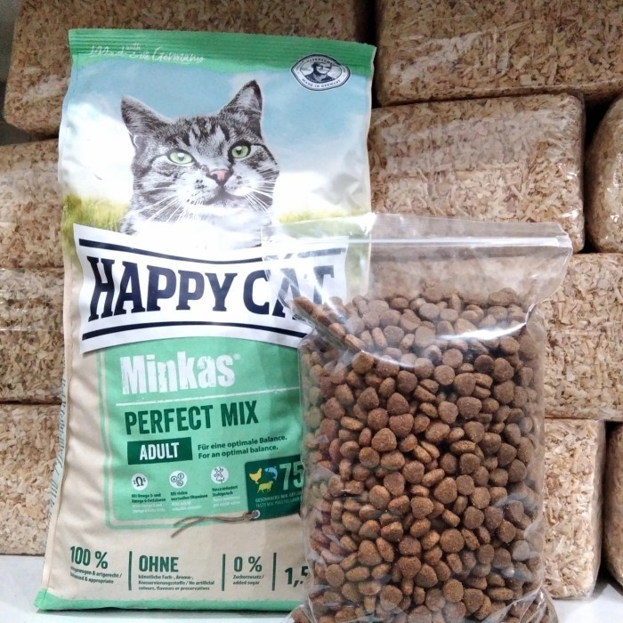 Jual Makanan Kucing Happy Cat Minkas Perfect Mix 1Kg Repack Happycat ...